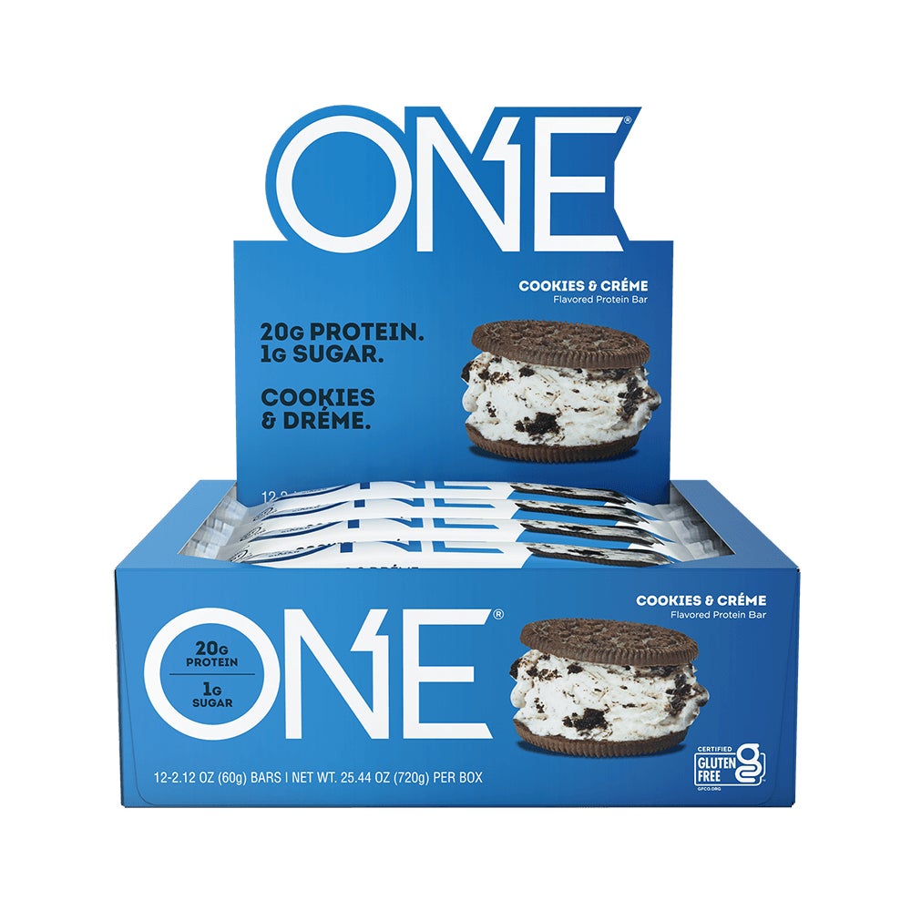 ONE HERSHEY'S Cookies ‘N’ Creme Flavored Protein Bars, 2.12 oz, 12 ...