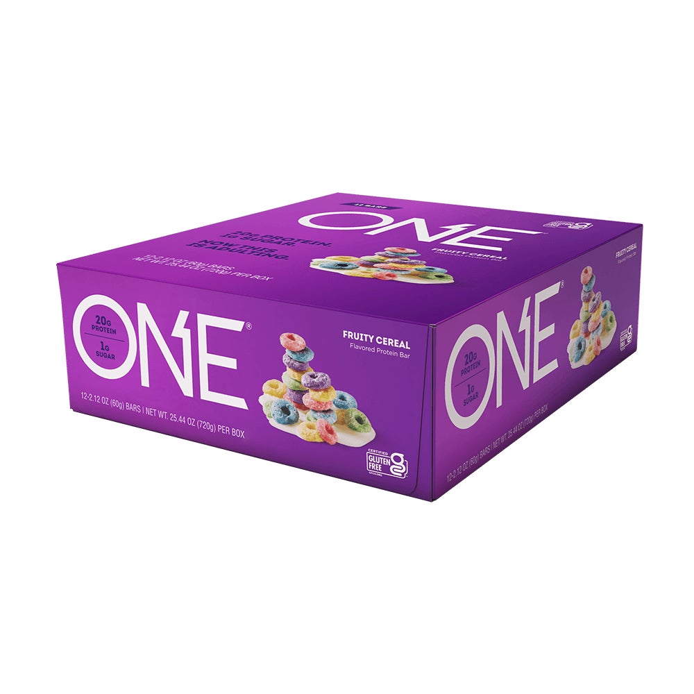 ONE BARS Fruity Cereal Flavored Protein Bars, 2.12 oz, 12 count box